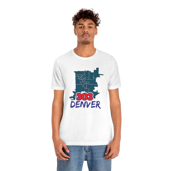 Bold 303 Denver Tee | High-Contrast City Pride | Short Sleeve T-Shirt ...